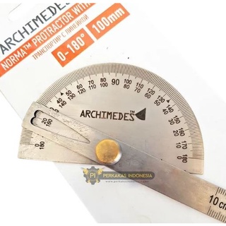 Jual Penggaris Busur Protractor Stainless 10 CM Alat Garisan Pengukur ...
