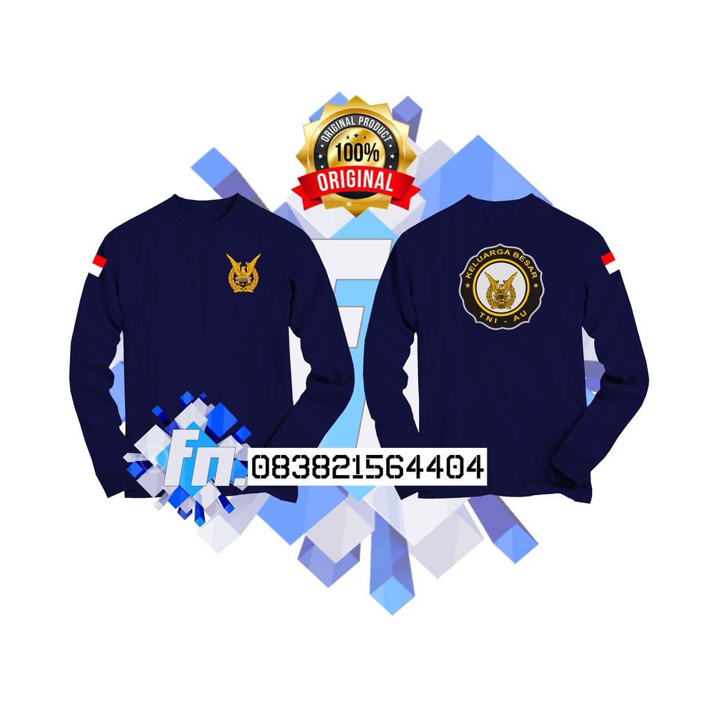 Jual KAOS LENGAN PANJANG KELUARGA BESAR KORPS TNI AU (Angkatan Udara) | Shopee Indonesia