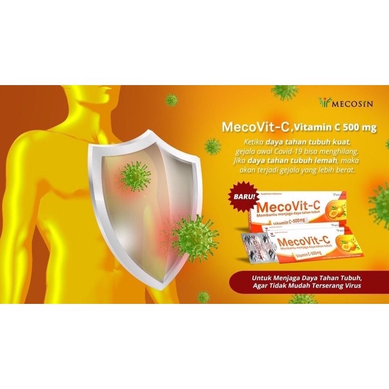 Jual Vitamin C 500mg / MecoVit-C (isi 30tablet) Indonesia|Shopee Indonesia
