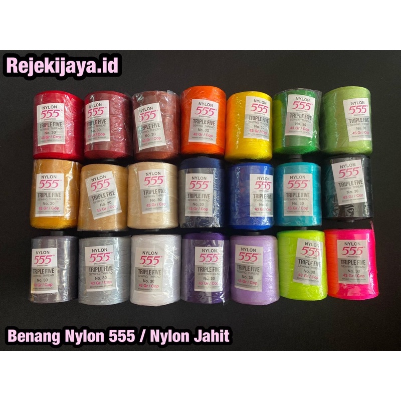 Jual BENANG NYLON JAHIT 555 / BENANG NYLON TRIPLE FIVE / NILON JAHIT ...