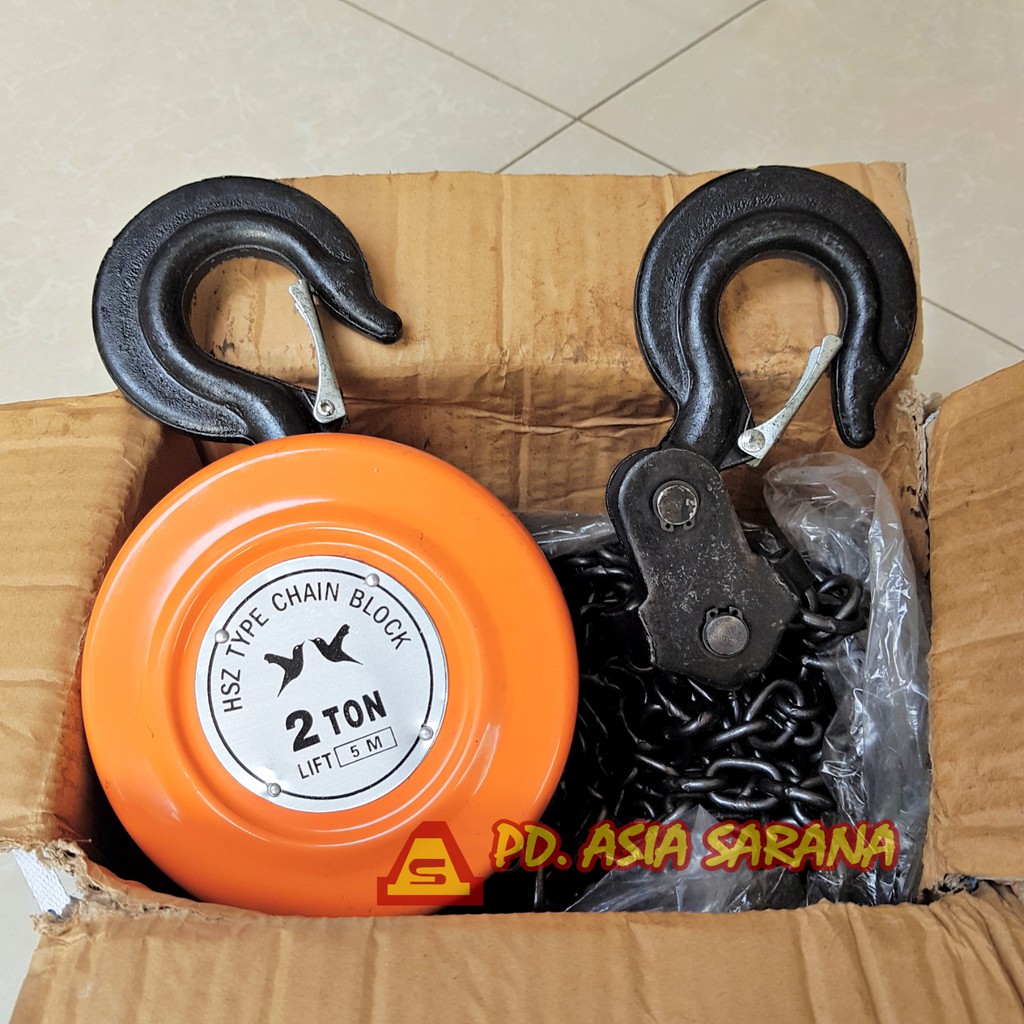 Jual Chain Block 2T x 5Meter / Katrol Takel Kerekan 2 Ton x 5 Meter ...