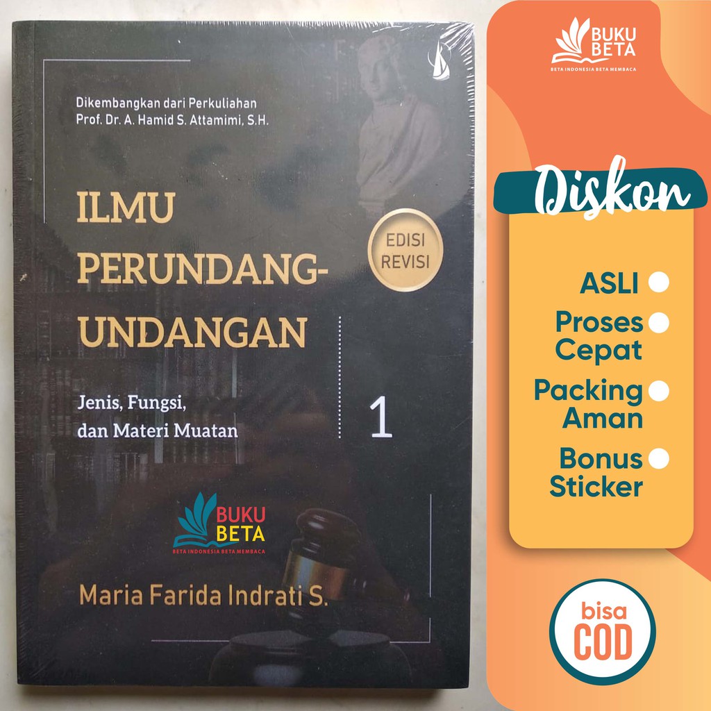 Jual Ilmu Perundang-undangan 1, Jenis, Fungsi, dan Materi Muatan - Maria Farida | Shopee Indonesia