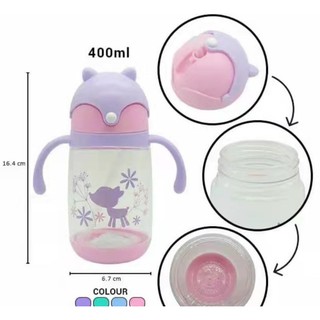 Jual botol minuman anak pegangan Pink ungu air minum anak sekolah sedot ...