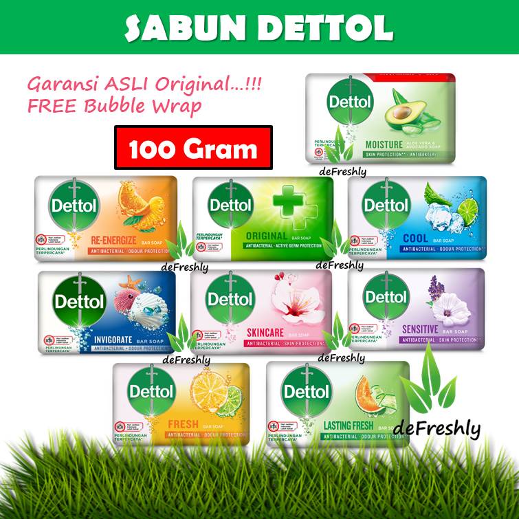 Jual DETTOL Sabun Batang Anti Bakteri Detol antiseptik satuan 100Gr ...