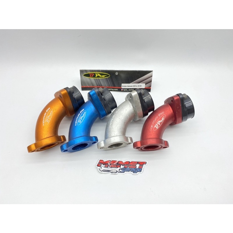 Jual intake manifold bebek panjang miring 28 mm bpro racing cocok untuk vega jupiter blade supra ...
