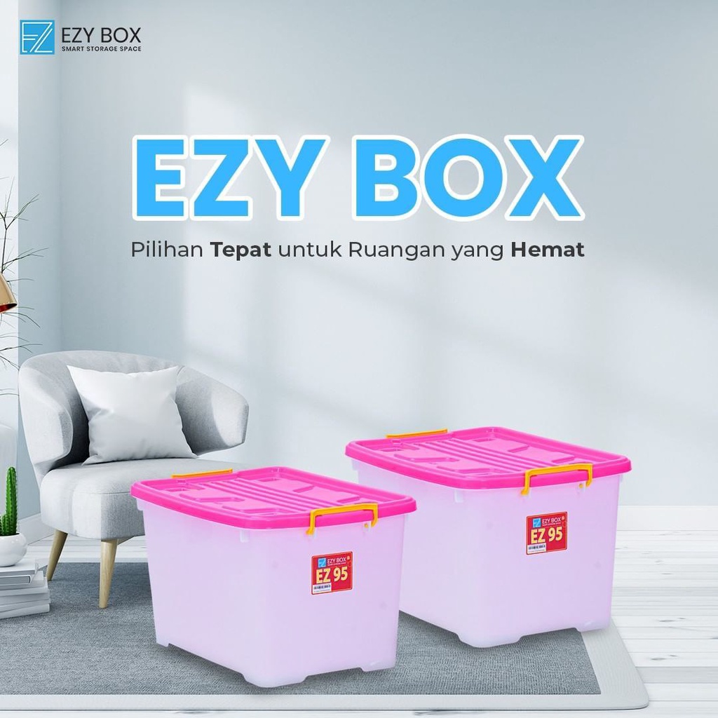 Jual Box Penyimpanan Container Ezy Box 95 Liter Box Tempat Mainan Box ...