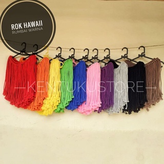 Jual Rok Rumbai Hawai anak 25 cm warna warni kostum tari hula | Shopee ...