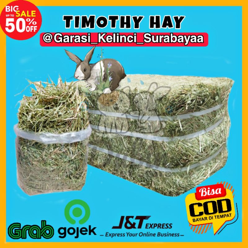Jual Pakan Kelinci Rumput Hay Kelinci 1kg Rumput Timothy Hay Makanan ...