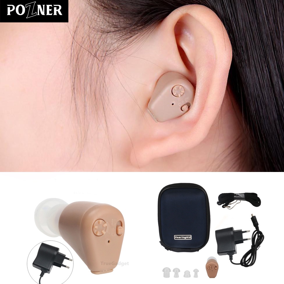 Jual Alat Bantu Dengar Telinga Cas Rechargable Hearing Aid Aids Mini ...