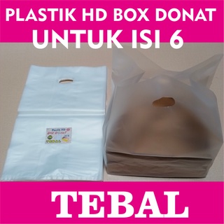 Jual PLASTIK HD BOX DONAT TEBAL/ PLASTIK DONAT 6 PCS Isi 50 Lembar ...