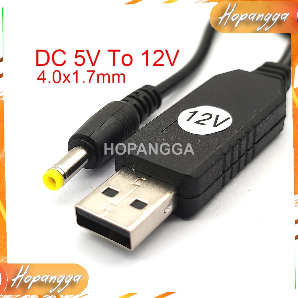Jual Kabel USB Step UP DC 5V to 12V Adapter Stepup Jack 4.0mm Output ...