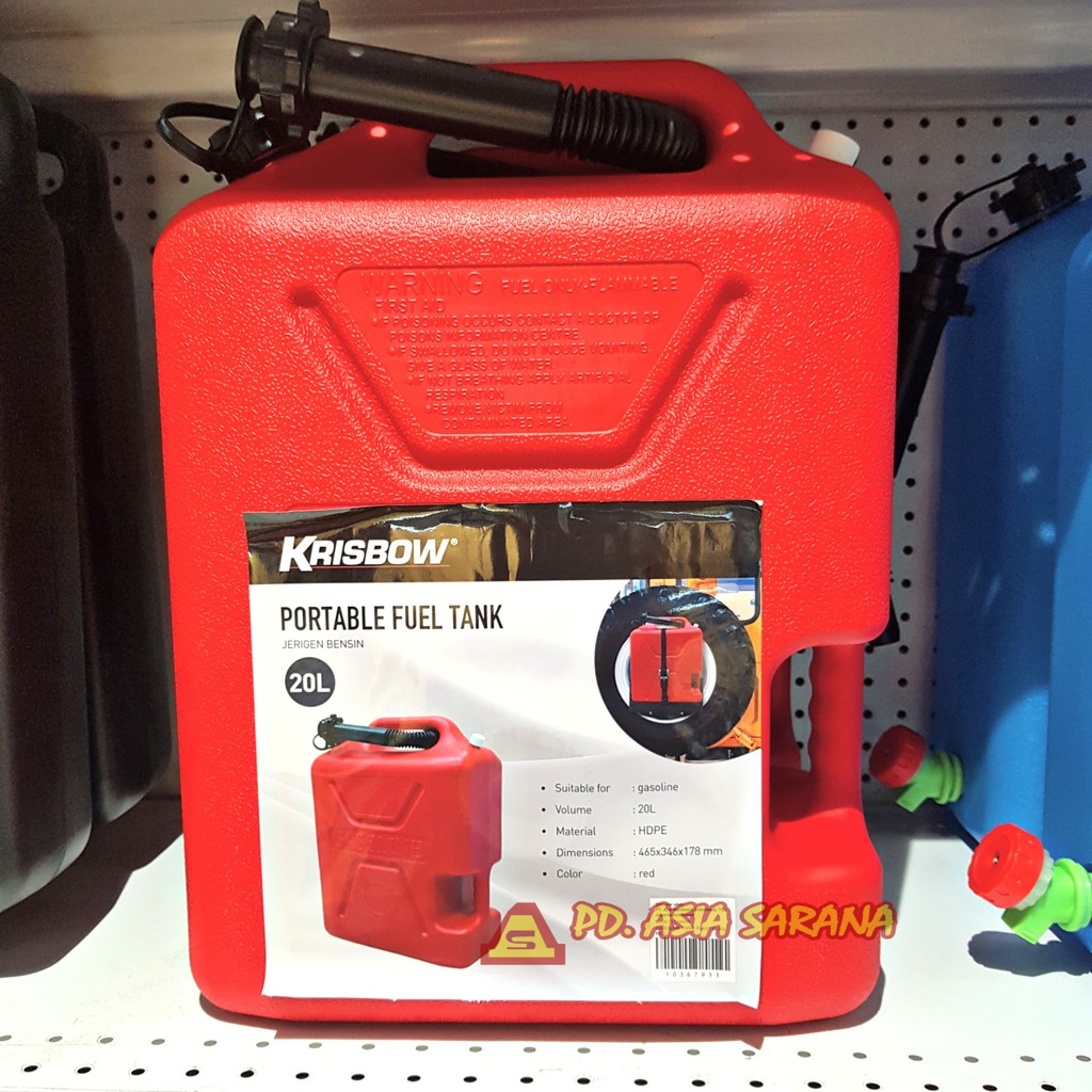 Jual Portable Diesel Fuel Tank 20L / Jerigen Bensin Solar Plastik 20 ...