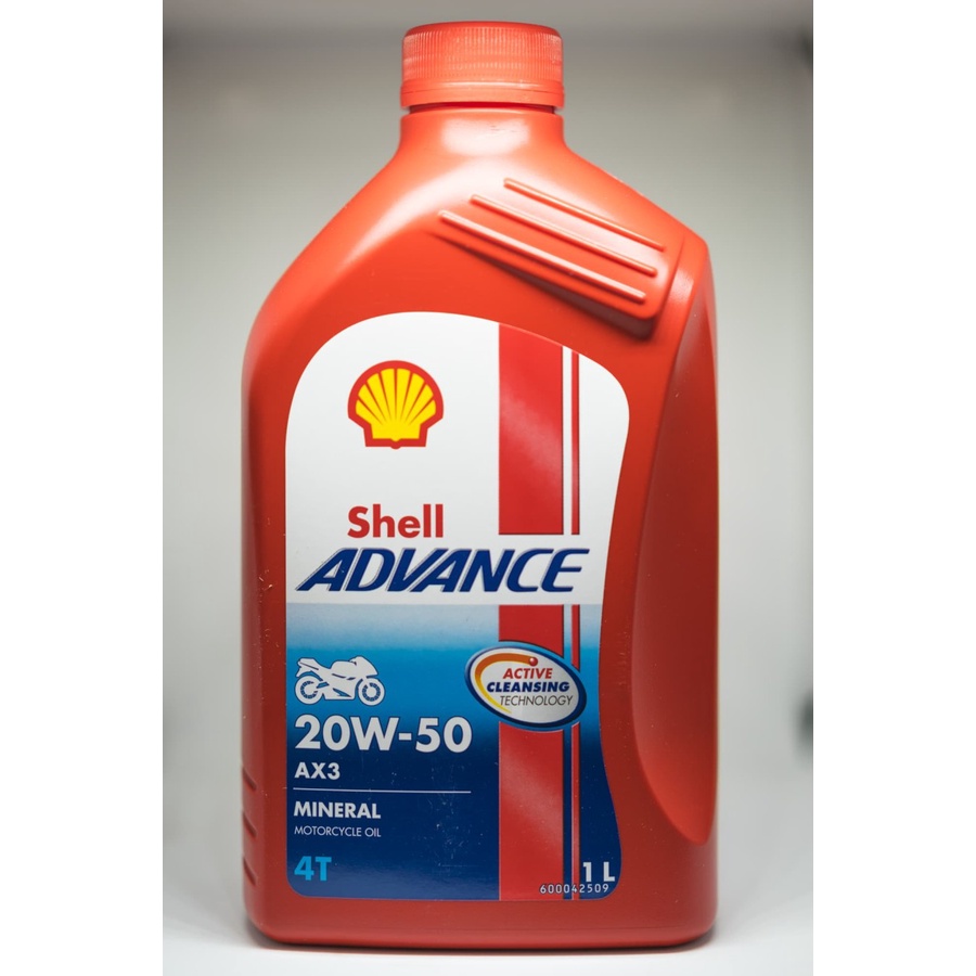 Jual Oli Shell Advance AX3 4T SAE 20w-50 API SG JASO MA 1 Liter ...