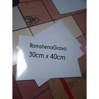 Jual Bahan name tag / gravoply / name plate / Hitam / putih / merah ...