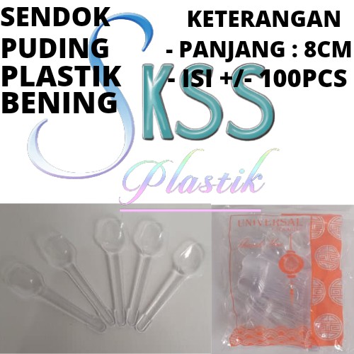 Jual Sendok Puding Plastik Bening Per Pack Isi +/- 100Pcs | Shopee ...
