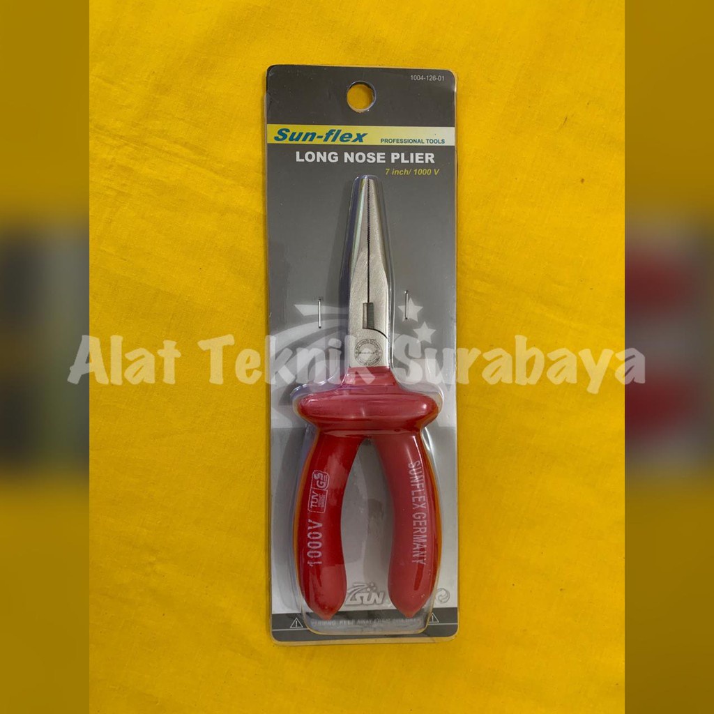 Jual TANG LANCIP SUNFLEX 6" ; 7" ; 8" INCH 1000 V VOLT / SUN FLEX LONG NOSE PLIER / SUN-FLEX ...
