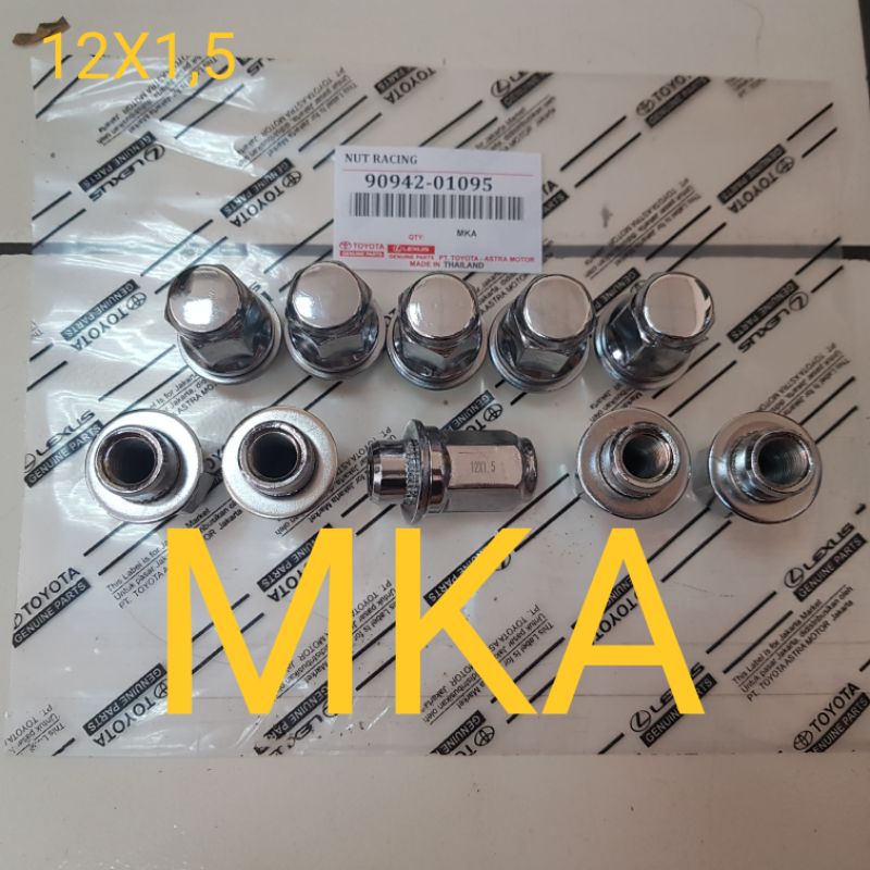 Jual NUT RACING-MUR RACING-MUR BAUT RODA INNOVA FORTUNER 90942-01095 ...