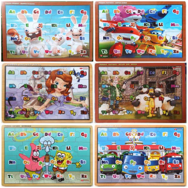 Jual Puzzle Ipin Upin Boboiboy Doraemaon Spongebob My Little Pony Paw ...