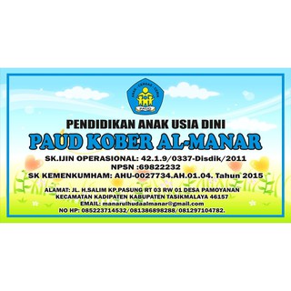Jual Banner Plang Sekolah untuk PAUD-TK-SD dll ukuran 1 x 0.8 m ...