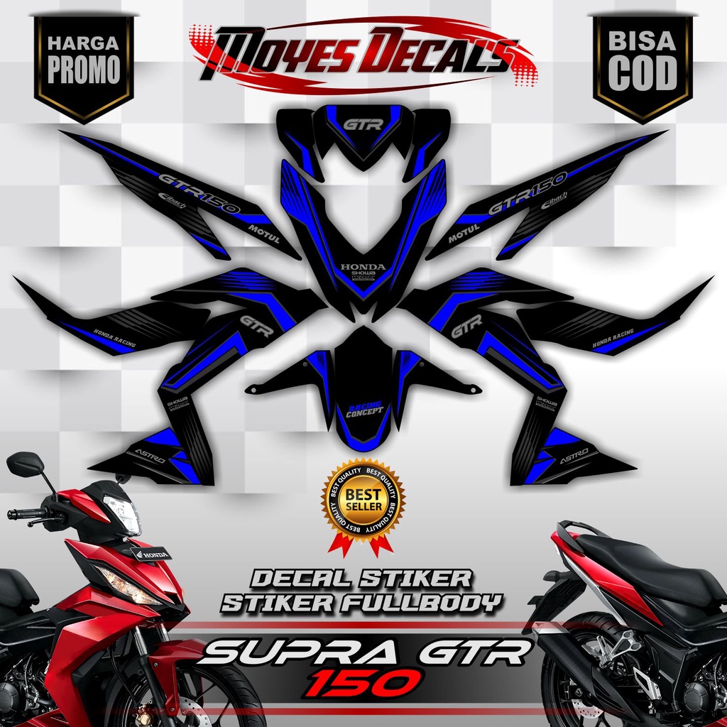 Jual Bayar ditempat decal stikerhonda supra gtr 150 full body - skotlet ...