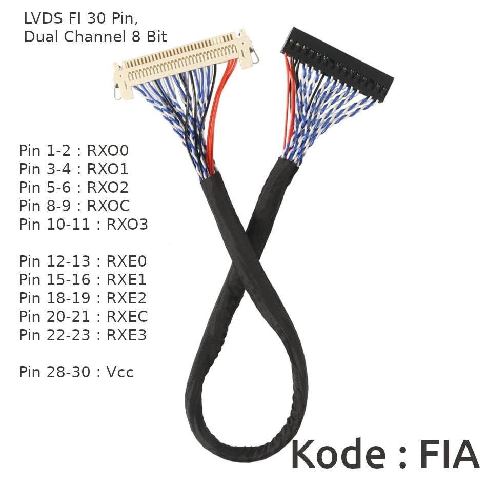 Jual Kabel LVDS FI FIX FI-X - 30 Pin Dual Channel 8 Bit Indonesia ...