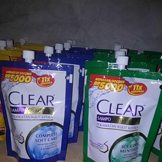 Jual shampo clear sachet Rp 5.000 big sachet 55ml | Shopee Indonesia