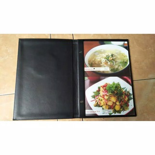 BUKU MENU RESTORAN bahan KULIT / COVER MENU A4 BAUT | Shopee Indonesia