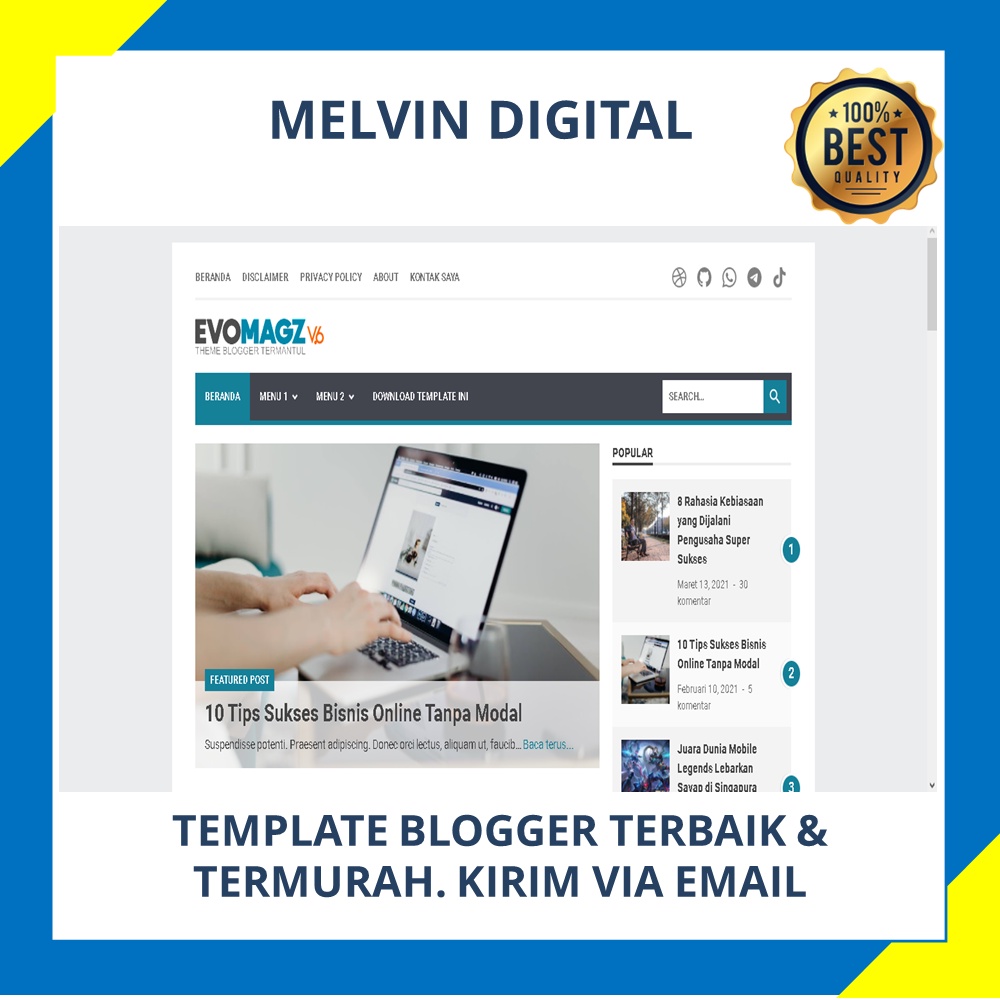 Jual Template EvoMagz v6.2.1 Blogger Responsive - blogger | blogspot ...