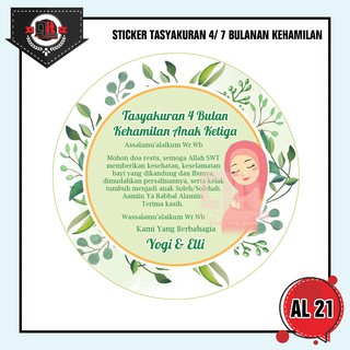 Jual STICKER TASYAKURAN 4 BULAN KEHAMILAN | Shopee Indonesia