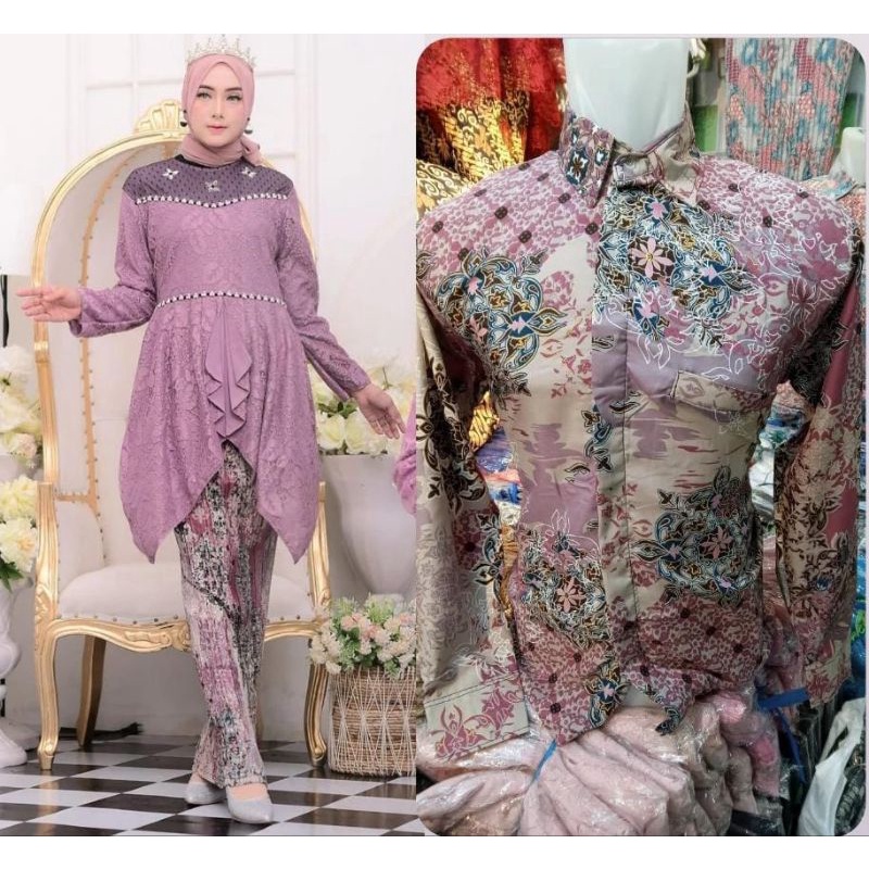 Jual (cod) set couple aurora mutiara set couple kebaya yulita set ...