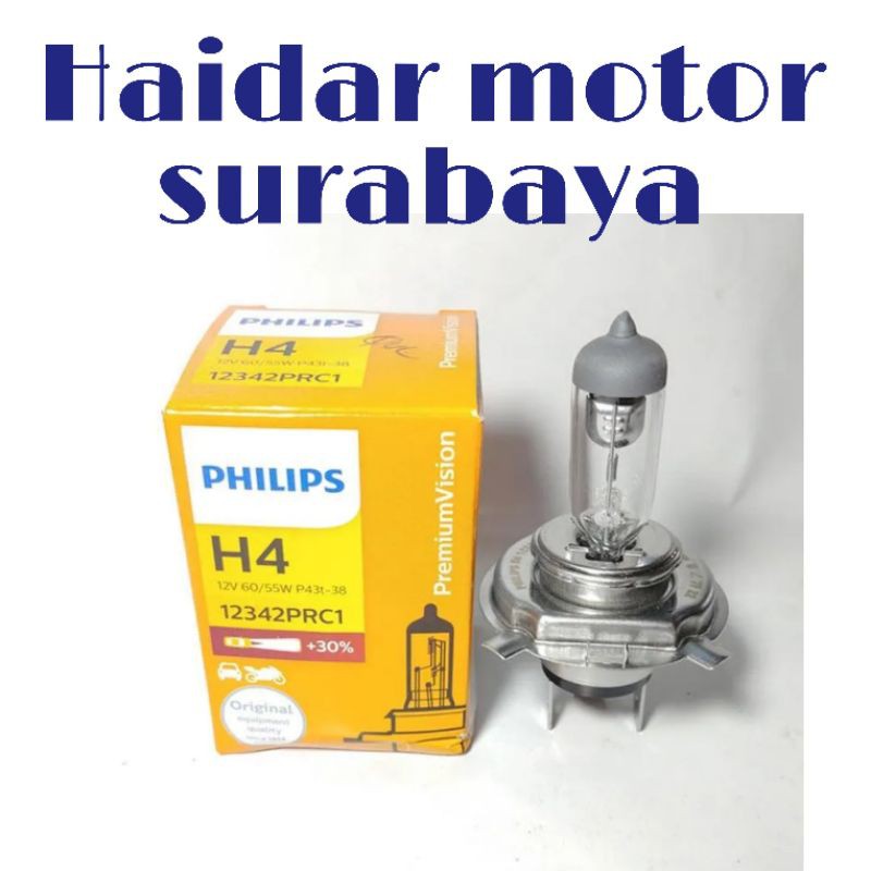 Jual philips lampu bohlam depan halogen/lampu philips H4/lampu depan/sepeda laki/lampu motor ...