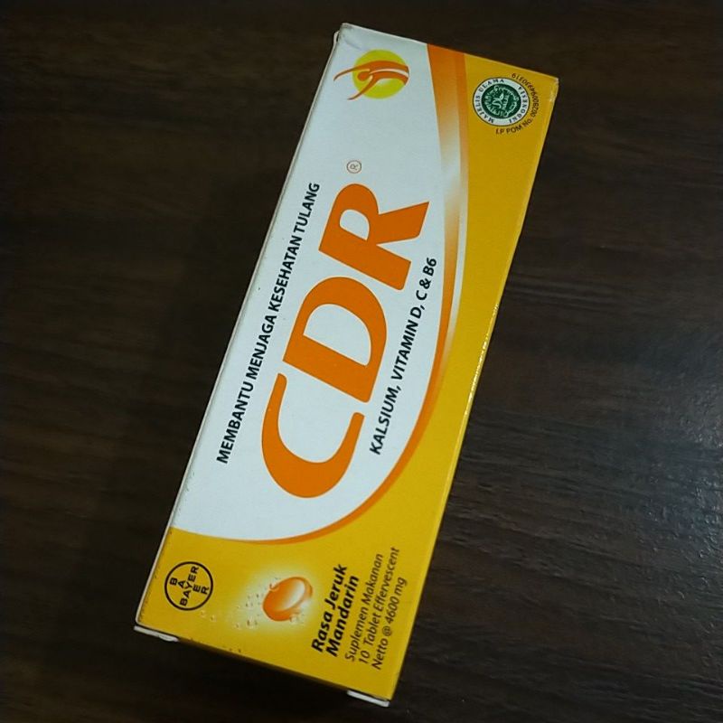 Jual CDR EFFEEVESCENT 10 tablet Suplemen Kalsium, Vitamin D, C dan B6 ...