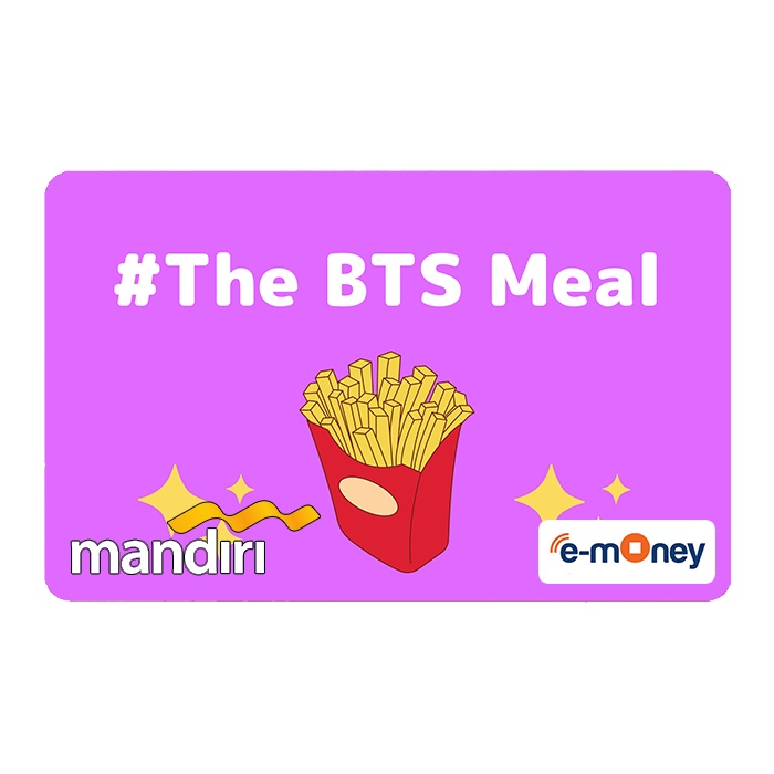 Jual Kartu Emoney Mandiri BTS Meal Custom Ungu | Shopee Indonesia