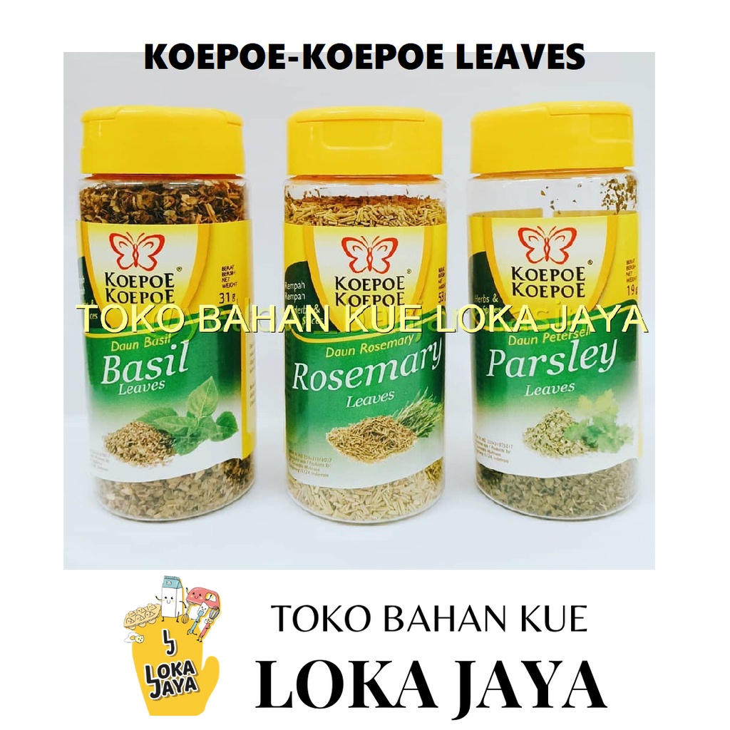 Jual KOEPOE-KOEPOE LEAVES DAUN REMPAH-REMPAH ( BASIL, ROSEMARY, PARSLEY ...