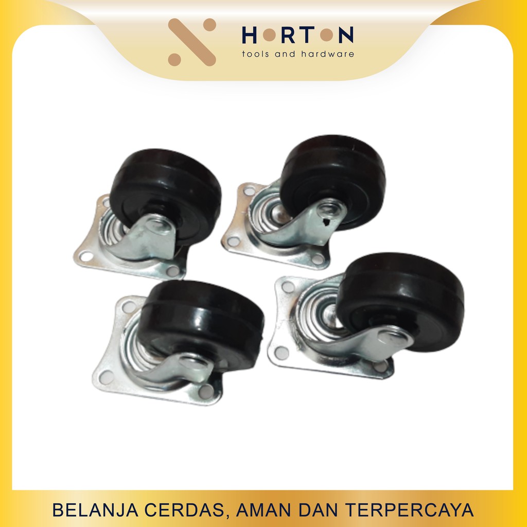 Jual Roda Caster Karet 50mm / Etalase / Troli Hitam 2 Inch | Shopee ...