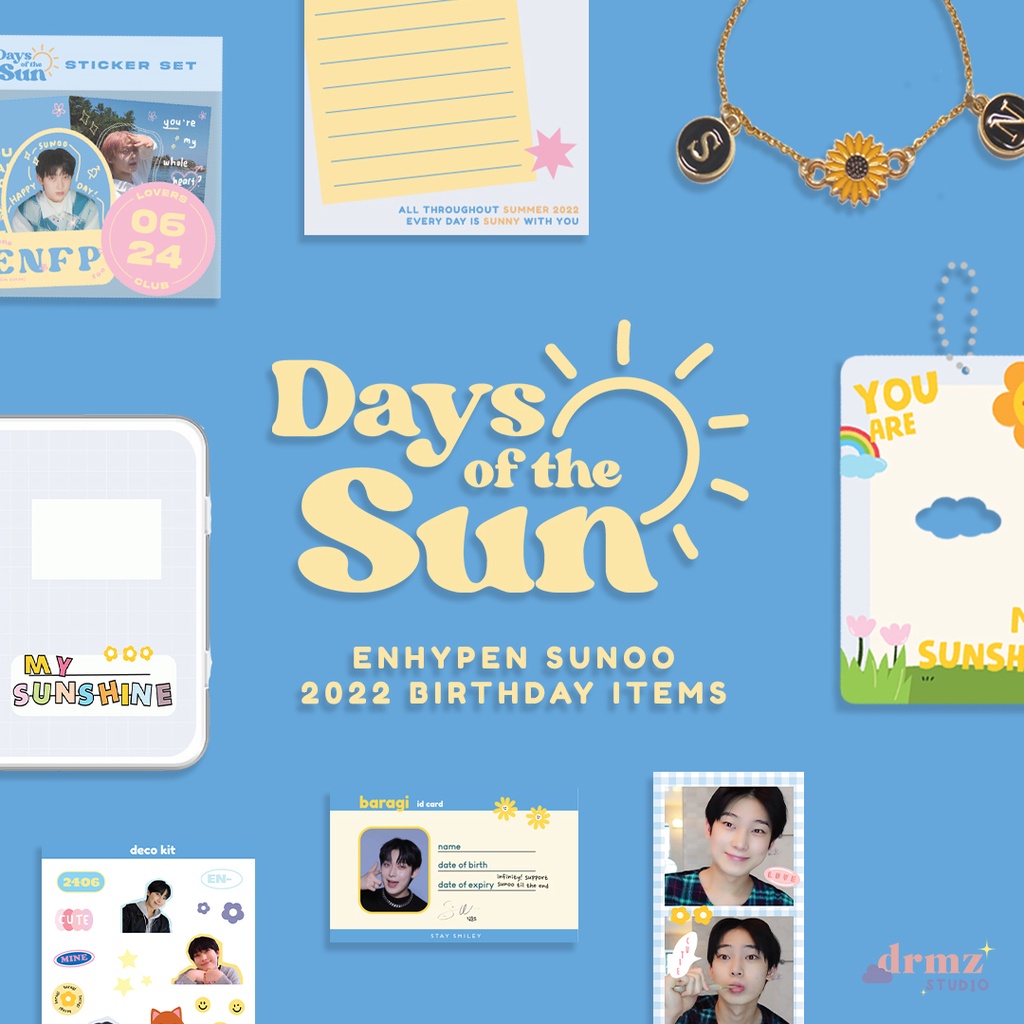 Jual enhypen sunoo birthday kit : DAYS OF THE SUN by drmz studio ...