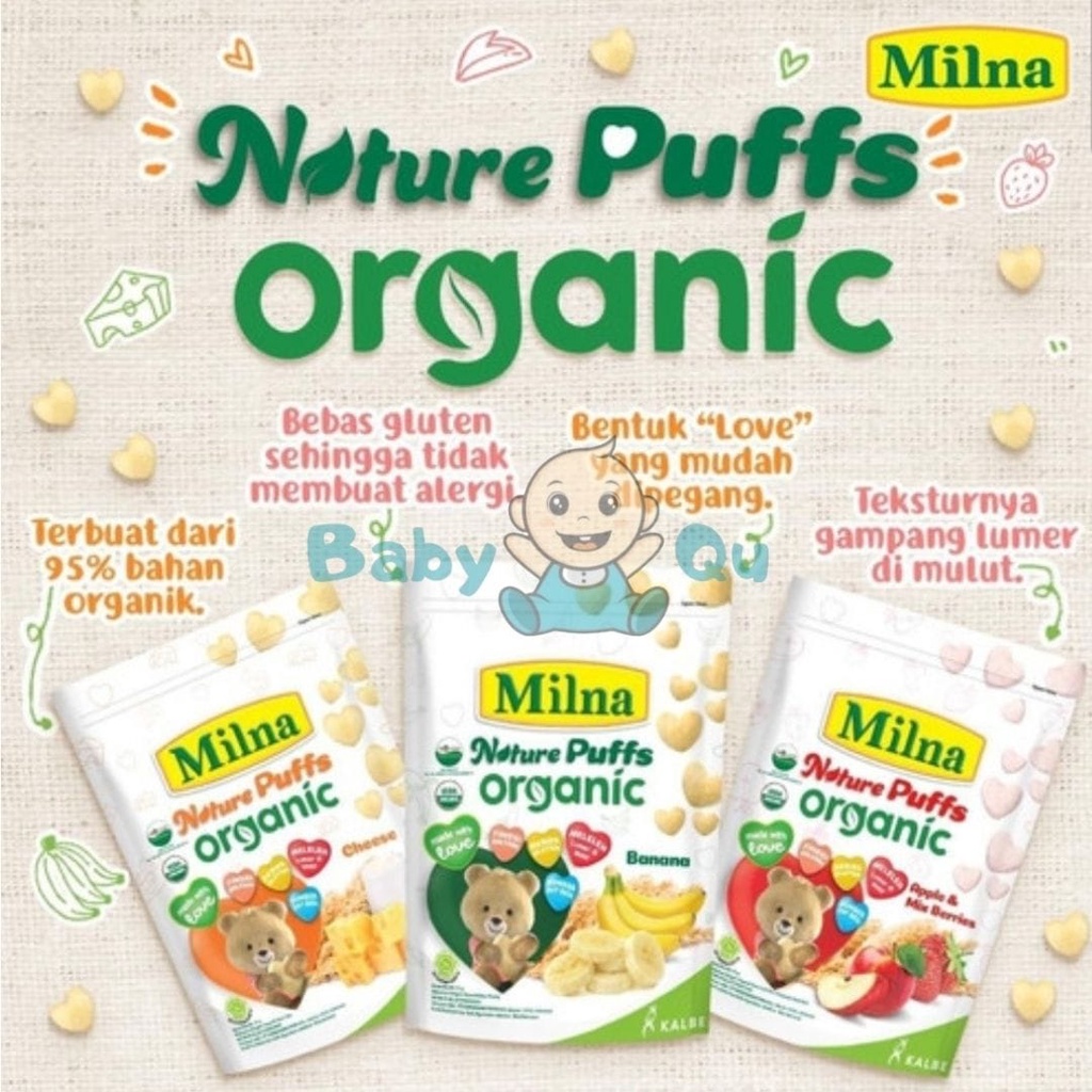 Jual Milna Nature Puffs Organic 15 gr / Puff Cemilan Bayi / Snack ...