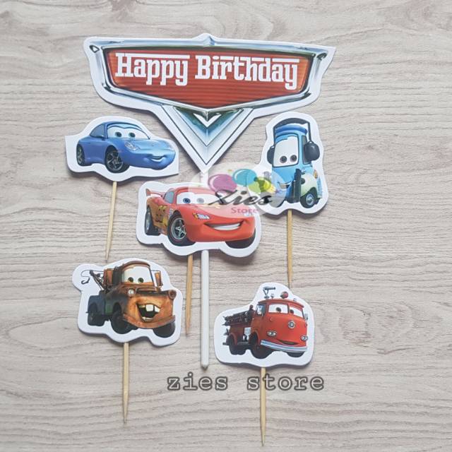 Jual Cake topper happy birthday / cake topper cars / hiasa kue mobil ...