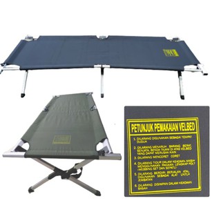 Jual velbed ranjang lipat aluminium TNI Polri | Shopee Indonesia