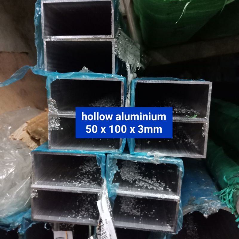 Jual Hollow Aluminium 50 x 100 x 3mm / holo alumunium harga per 10cm ...