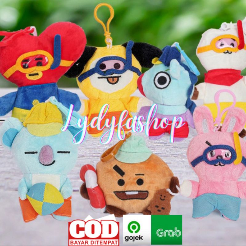 Jual Boneka mini / gantungan kunci / BT21 / Bts / lucu / unik / murah / tata / koya / Chimmy ...