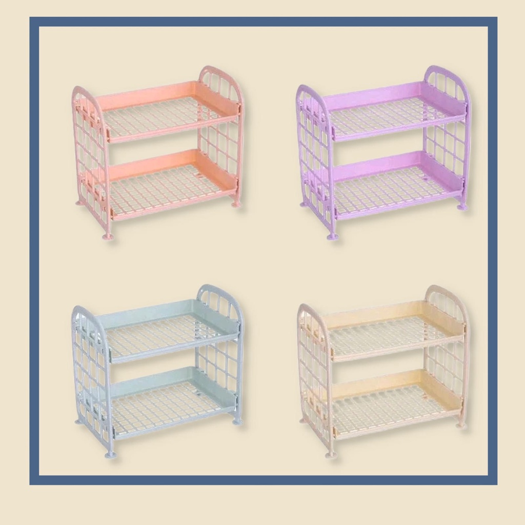 Jual Rak Plastik Susun Mini Rak 2 Susun Mini Rak Meja Mini 2 Tingkat ...