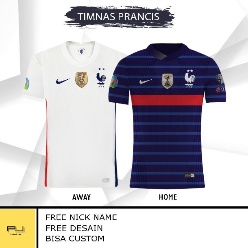 Jual JERSEY TIMNAS FRANCE/PRANCIS HOME/AWAY 2021 GRATIS NAMA DAN NO ...