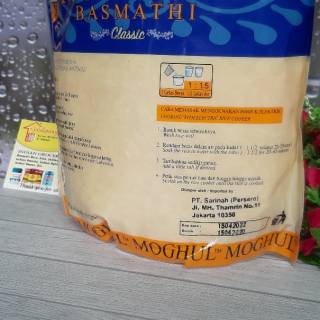 Jual Basmati Rice MOGHUL 2kg / spesial Long Rice / Beras Basmati ...