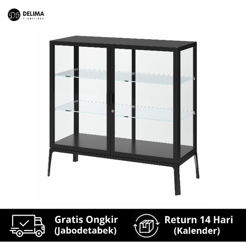 Jual Display Cabinet Rak Lemari Pajangan Kabinet Pintu Kaca 100 cm ...
