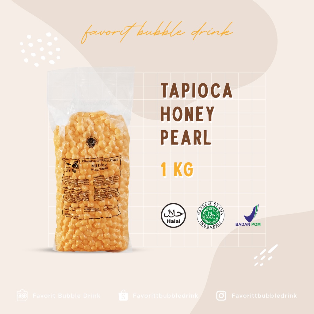 Jual BOBA BUBBLE HONEY TAPIOCA PEARL ITPIN 1 KG | Shopee Indonesia