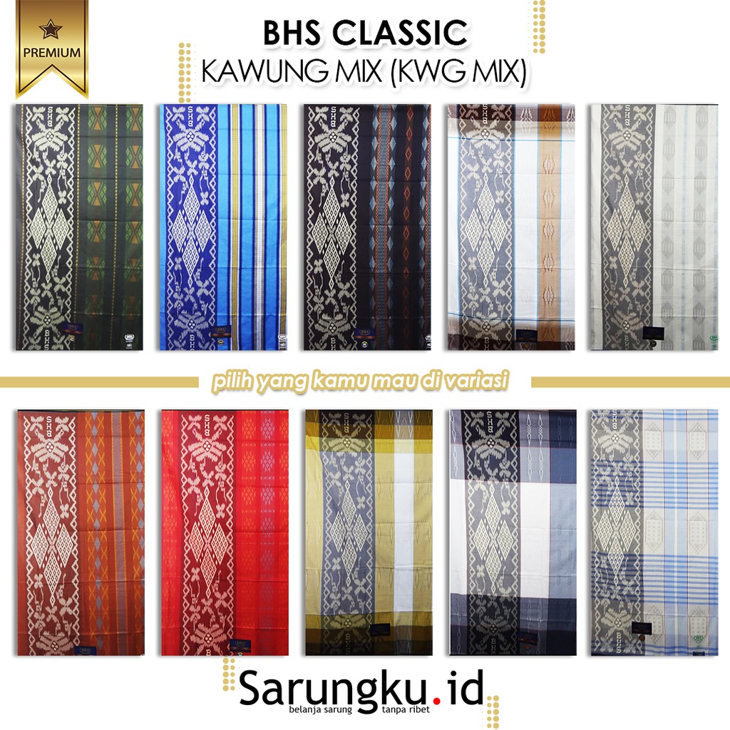 Jual SARUNG BHS CLASSIC KAWUNG MIX (KWG MIX) | Shopee Indonesia
