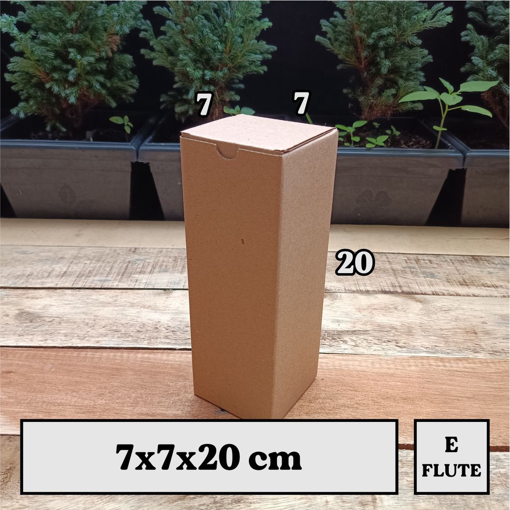 Jual KARDUS BOX UKURAN 7x7x20 cm DUS POLOS | DUS KUE | DUS BOTOL | DUS ...