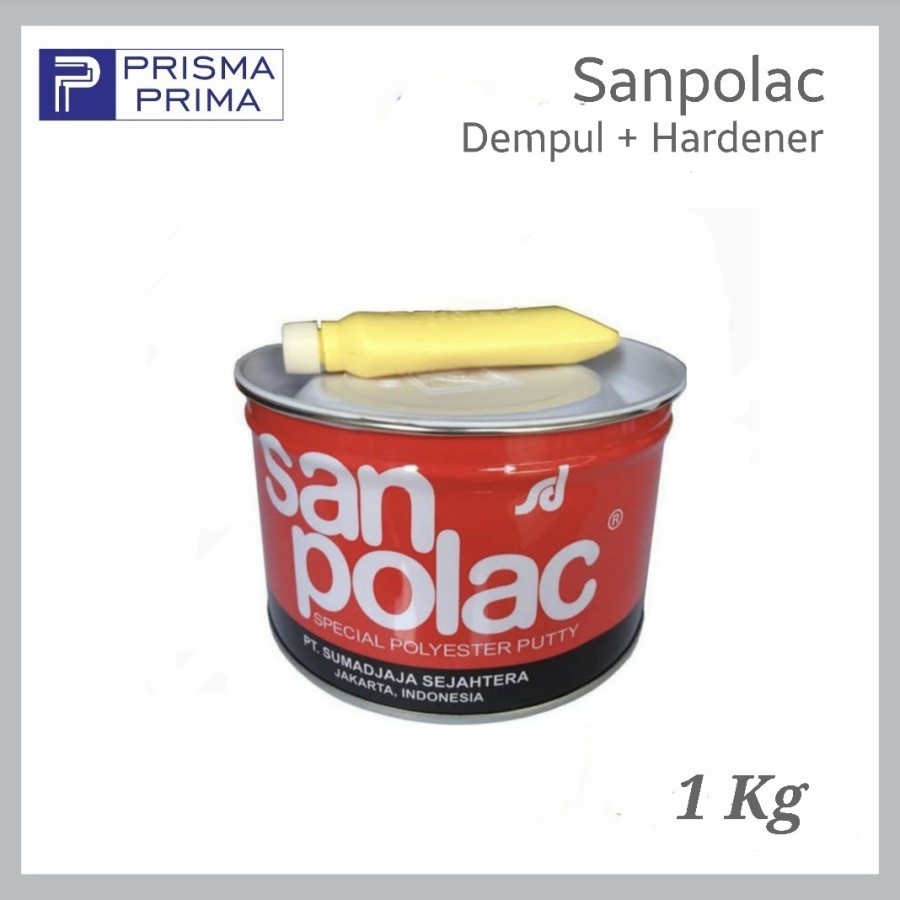 Jual Dempul Plastik Kayu Besi San Polac / Sanpolac Putty 1 Kg | Shopee ...