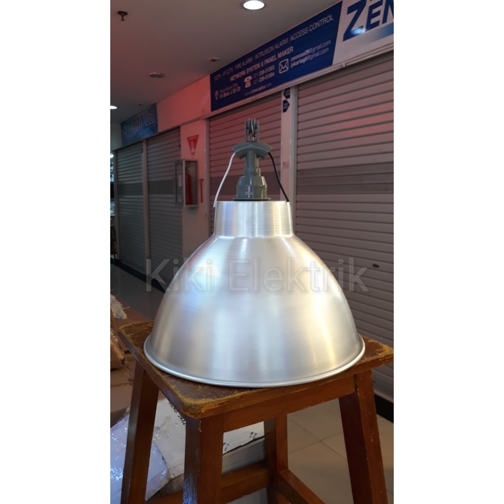 Jual Jual Kap Lampu Gantung Industri Silver Diameter 30 cm Fitting E27 MURAH Murah | Shopee ...